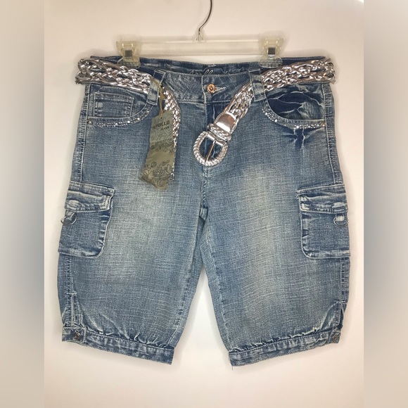Apollo Jeans | Shorts | Nwt Bling Denim Shorts With Silver 4 | Poshmark